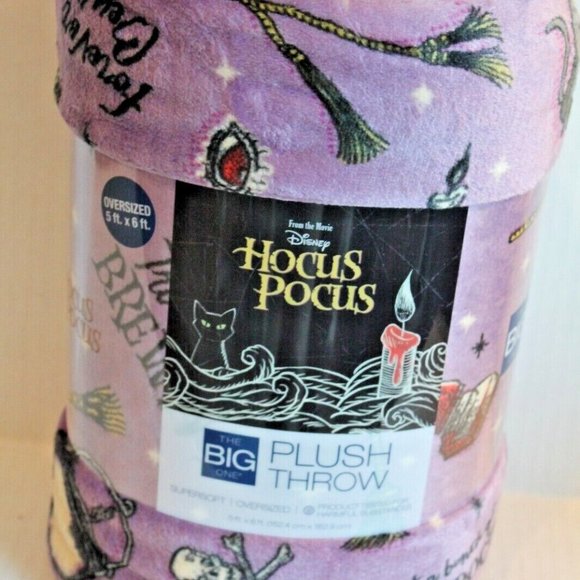 The Big One | Bedding | Disneys Hocus Pocus Oversized Supersoft Printed Plush Halloween Throw ...